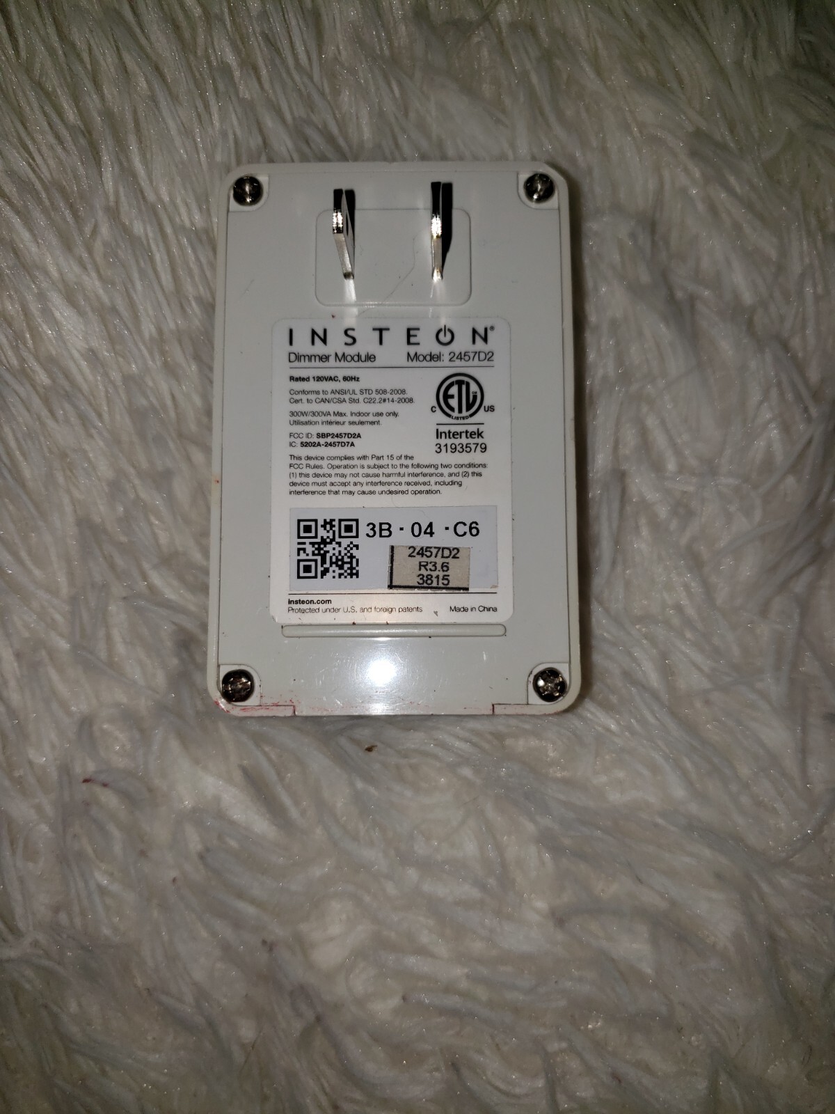 Insteon 2457D2 Smart Lamp Dimmer Radio Plug-in Module 813922010183| eBay