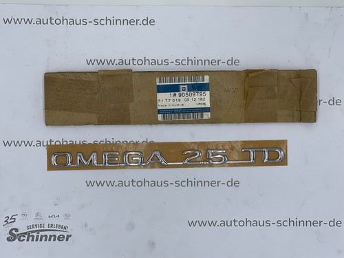 Schriftzug Emblem Omega 2.5 TD Chrom für Opel Omega B 90509795 NEU ...