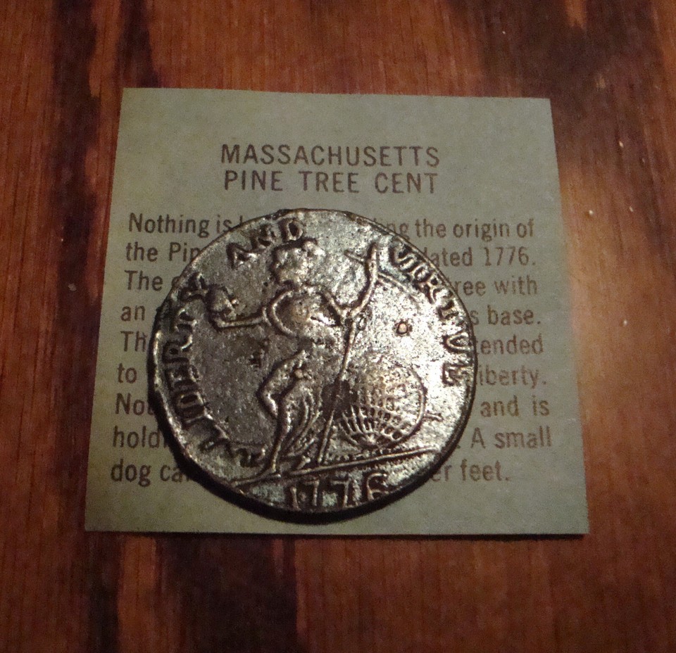 NINE VINTAGE COLONIAL COIN REPLICAS/50 YEAR OLD SET/MADE IN U.S.A ...