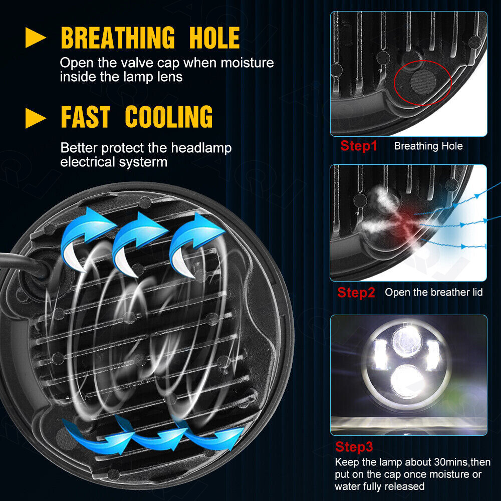 5-3/4 5.75" Motorcycle LED Projector Headlight for Honda Shadow Spirit ...