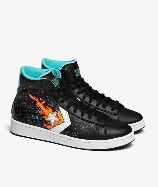 Women Converse All Star Pro Leather NBA Jam Shoes Size 7.5 Black White ...