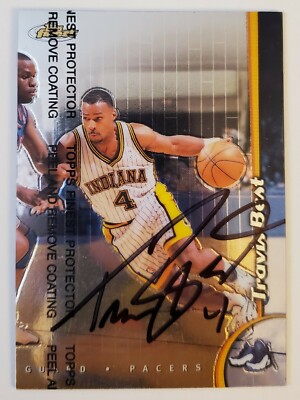 Travis Best Signed 1998 Topps Finest #10 Card Indiana Pacers NBA RAD | eBay