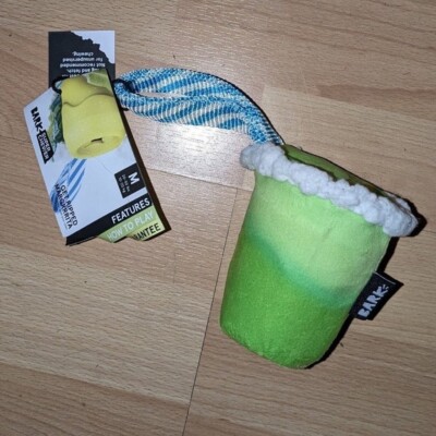 NWT Bark Box Super Chewer Get Ripped Margrrrita dog toy Rubber Nylon ...