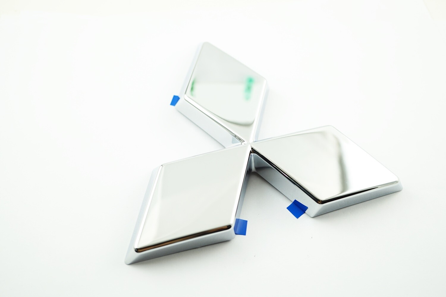 7415A708 MITSUBISHI CHROME FRONT GRILLE BADGE LOGO EMBLEM FOR NEW ...