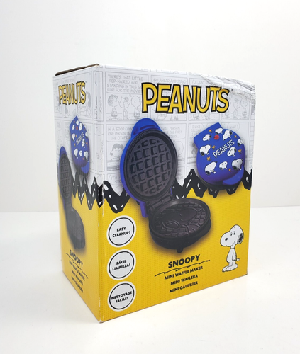 Uncanny Brands Peanuts Snoopy Mini Waffle Maker Blue 2024 NEW | eBay