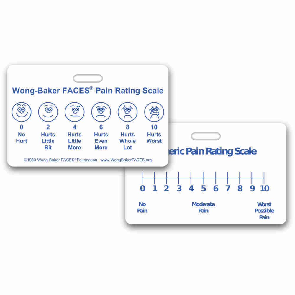 Wong Baker Pain Scale Rating Pain Rating Scale PVC ID Badge