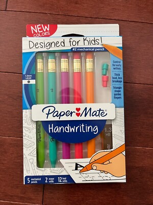 PAPER MATE HANDWRITING MECHANICAL PENCILS DESIGNED FOR KIDS - Set of 5 ...