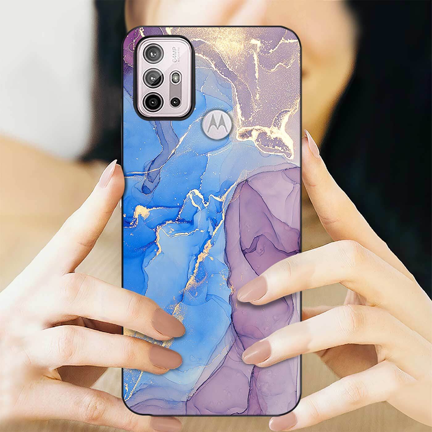 Marble Printed Phone Case For Motorola Moto G62 E20 E13 G53 Silicone ...