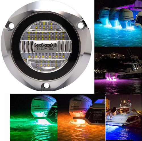 Lumitec SeaBlaze X2 Underwater Boat Light Multi-Color RGBW Red/Green ...