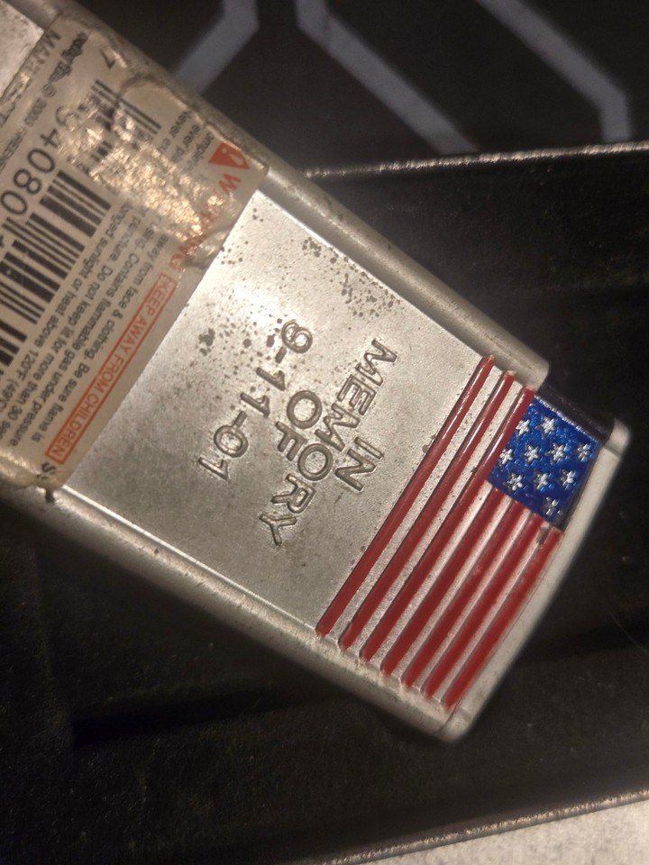 Vintage Statue of Liberty Cigarette Lighter in metal box memory of 9-11 ...