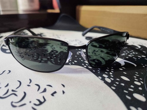 RAY BAN RB3254 PILOT MATTE BLACK FRAME GREEN LENSES 61MM - BLACK/GREEN ...