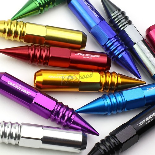 20x Pink M12x1.5 20mmOD 60mm Lug Nuts+47mm Caps+Adapter for Conical ...