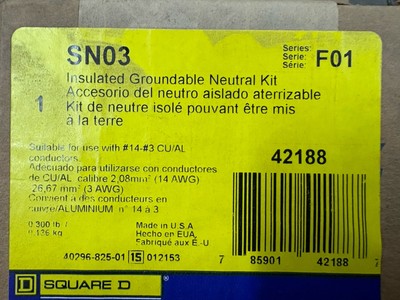Square D SN03 Insulated Ground Neutral Kit | eBay