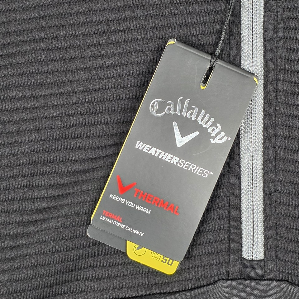 Callaway Jacket Mens XXL Black Weather Series Thermal ¼ Zip Golf ...