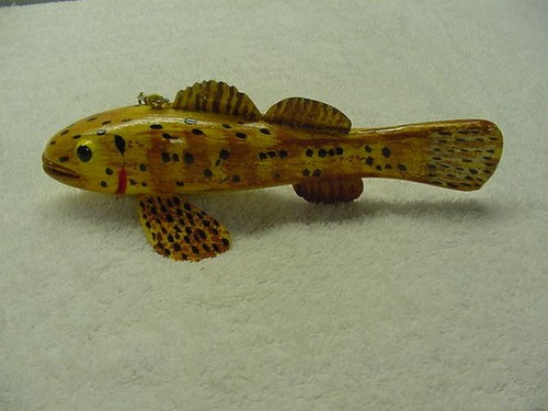 Lee Baldwin- Michigan- Hand Carved-Spear/Ice Fishing Decoy-2009- Nice ...