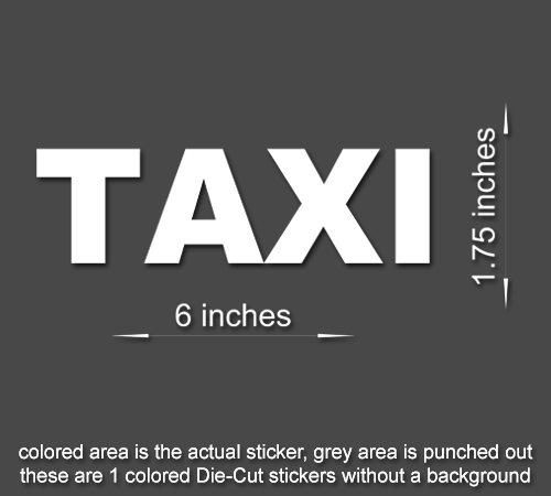 TAXI Sticker Cab Driver Limo Car Window Decal | eBay