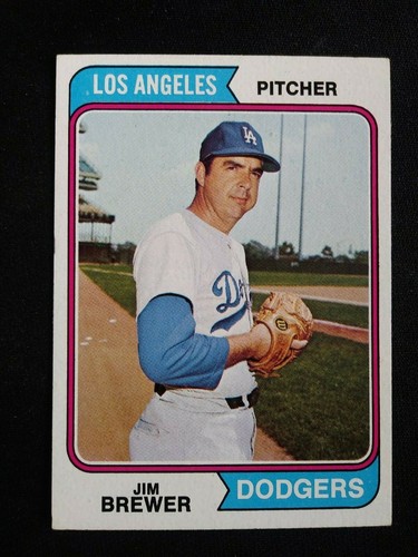 1974 Topps Baseball Card # 189 Jim Brewer - Los Angeles Dodgers | eBay