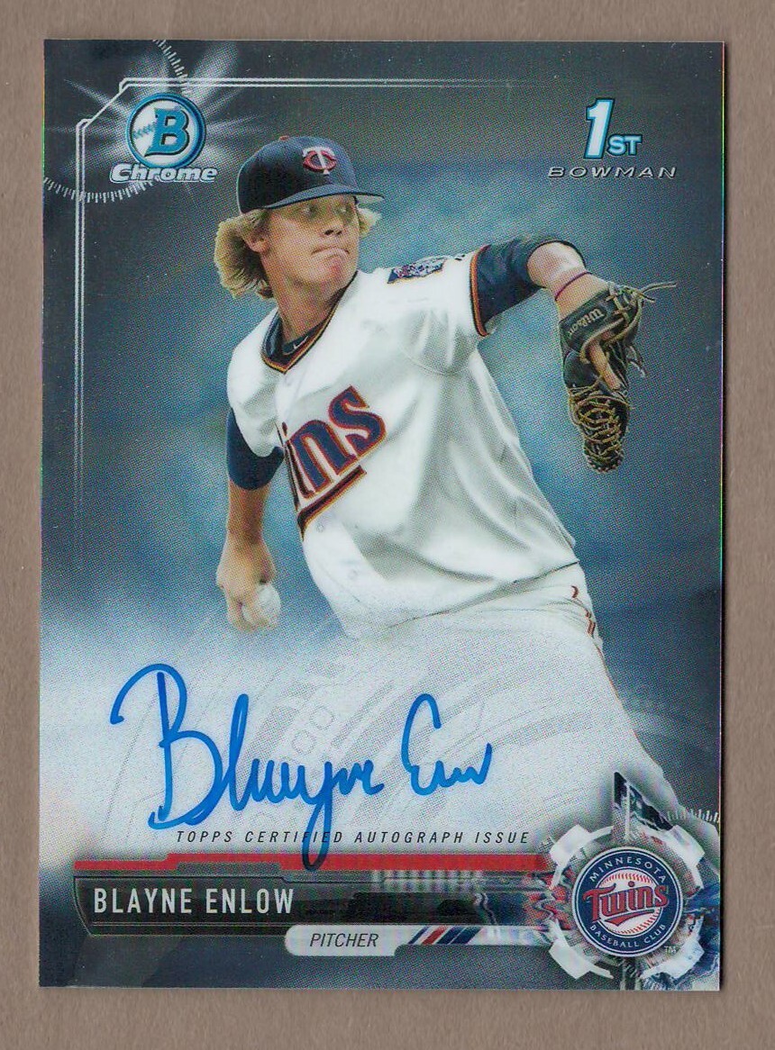 BLAYNE ENLOW 2017 Bowman Chrome Draft AUTOGRAPH On-Card Auto Twins 1st ...