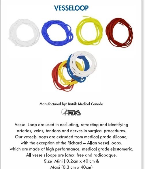 Red Blue Yellow And White VESSEL LOOP / SILICONE VESSEL LOOP Pack of 5 ...