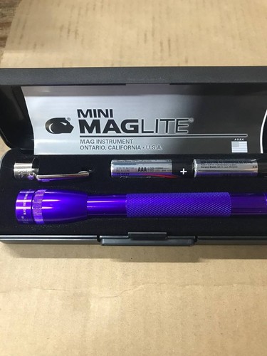 Maglite Flashlight Incandescent Solitaire AAA *Purple K3A982 with Box ...