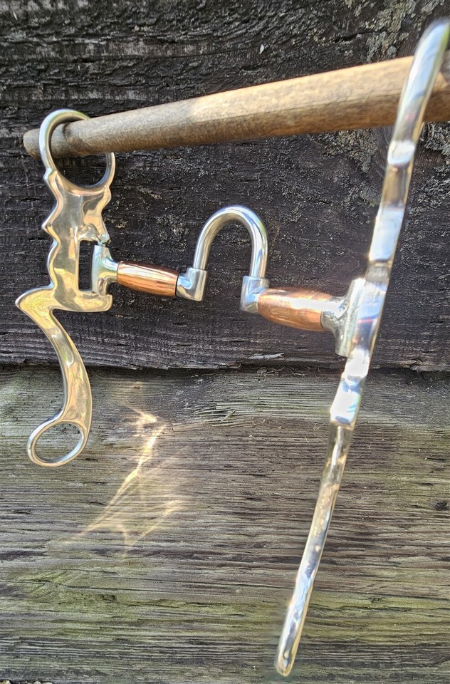 Western Correction Bit - Stainless - Black Inlay - 5 1/8" Mouth-7.5 ...