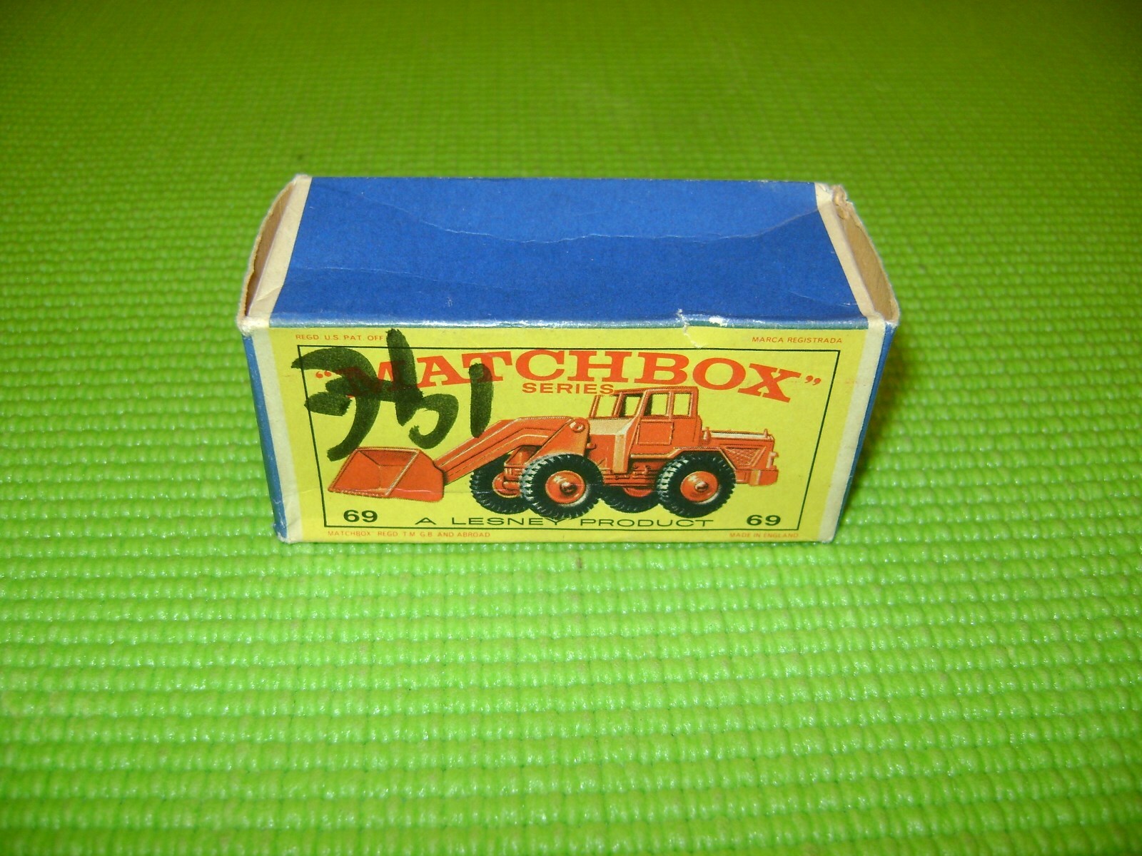 MATCHBOX LESNEY N°69 HATRA TRACTOR SHOVEL BOITE VIDE D'ORIGINE -EMPTY ...