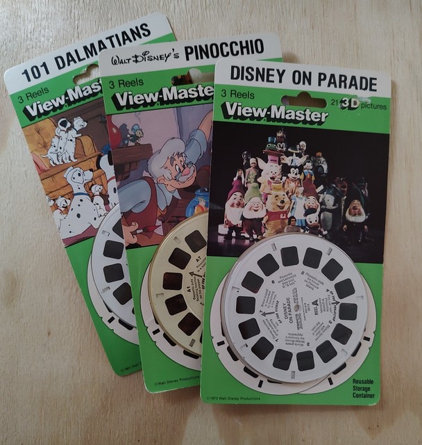 Vintage 1992 TYCO View-master 3d Pinocchio Walt Disney 3 Reels for sale ...