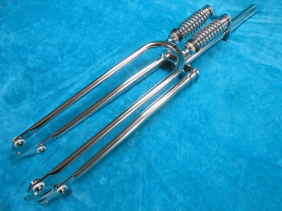 NEW! GENUINE 26" STEEL BICYCLE DUAL FORK 1-1/8 THREADLESS IN CHROME. | eBay
