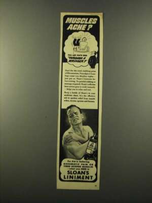 1946 Sloan's Liniment Ad - Muscles Ache? | eBay