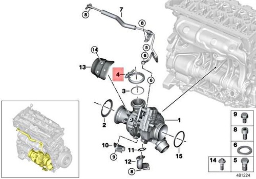 Genuine BMW MINI X1 X3 X5 M Cooper One F10 F11 F20 F21 F22 Clamp ...