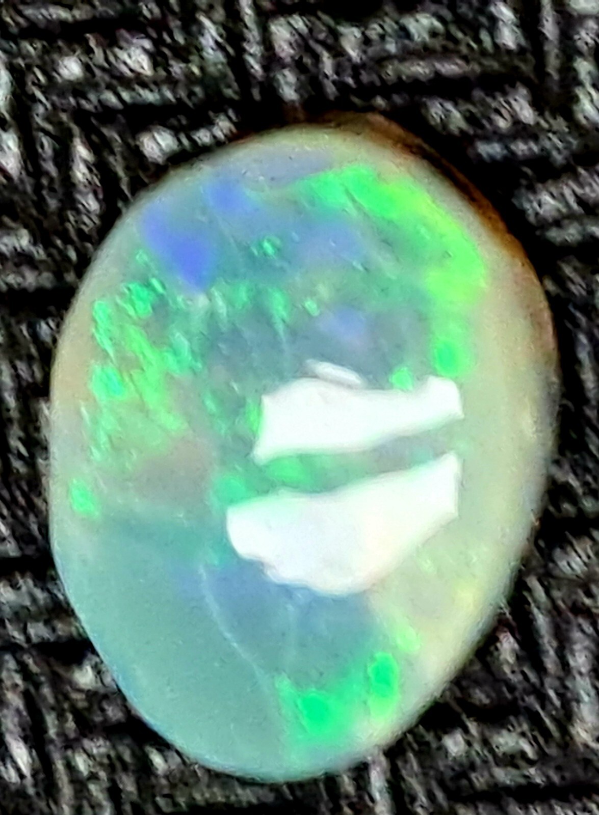 OPAL CUT GENUINE SOLID UNTREATED OBLACK MINED AT LIGHTNING RIDGE 0.60CT ...