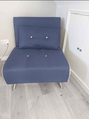 Made.com Haru Chair Single Sofa Bed Sapphire Blue | eBay UK