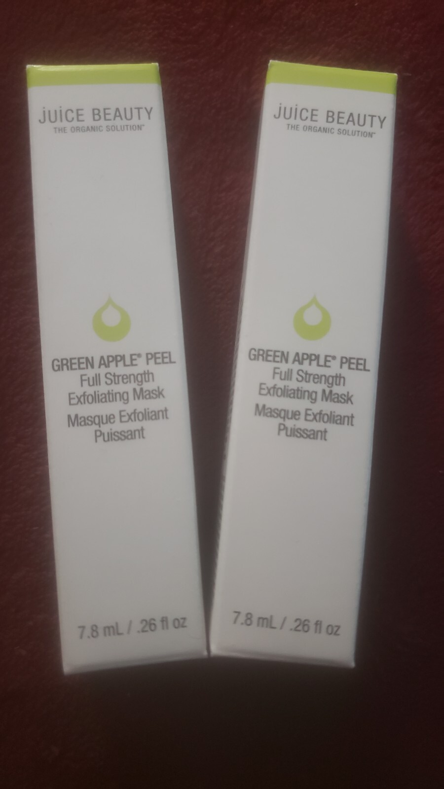 2x JUICE BEAUTY Green Apple Peel Full Strength Exfoliating Mask 0.26oz ...
