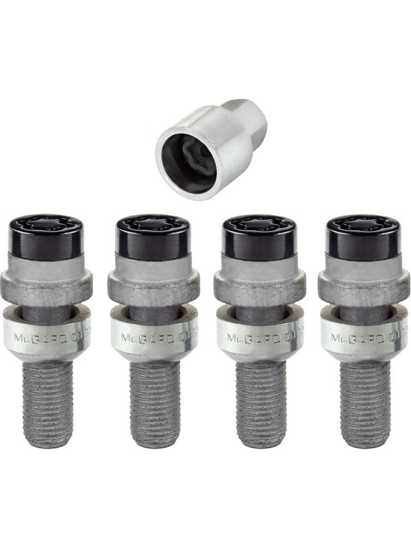 McGard Wheel Lock Bolt Set 4pk. Radius Seat M14X1.5 / 17mm Hex / 28.2mm ...