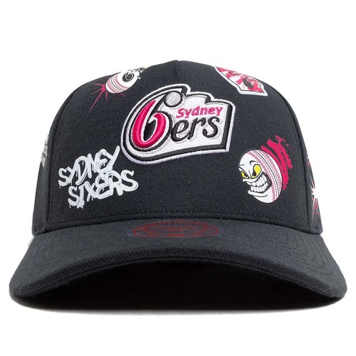 Sydney 6ers Official Adult Patch Pinch Panel Snapback Cap Big Bash ...