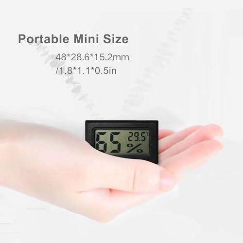 6 Pcs Mini Digital Temperature Humidity Meters, Small Electronic Gauge ...