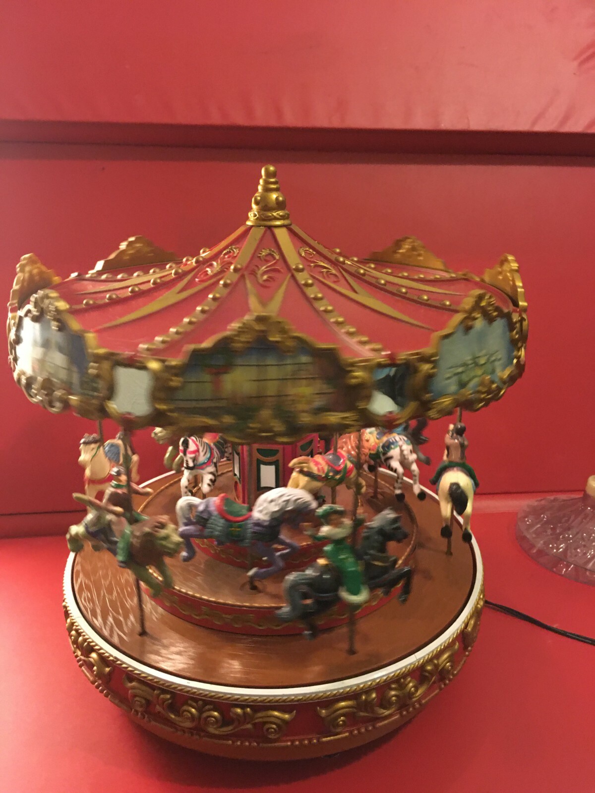 Mr. Christmas Triple Decker Carousel Animation and Lights Plays 50 ...