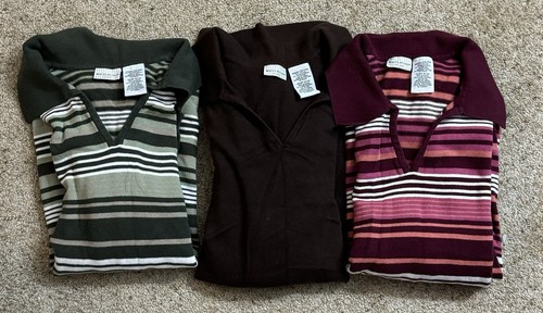 Women’s Short Sleeve Sweater Lot Of 3 Size 22W 24W White Stag Plus Polo ...