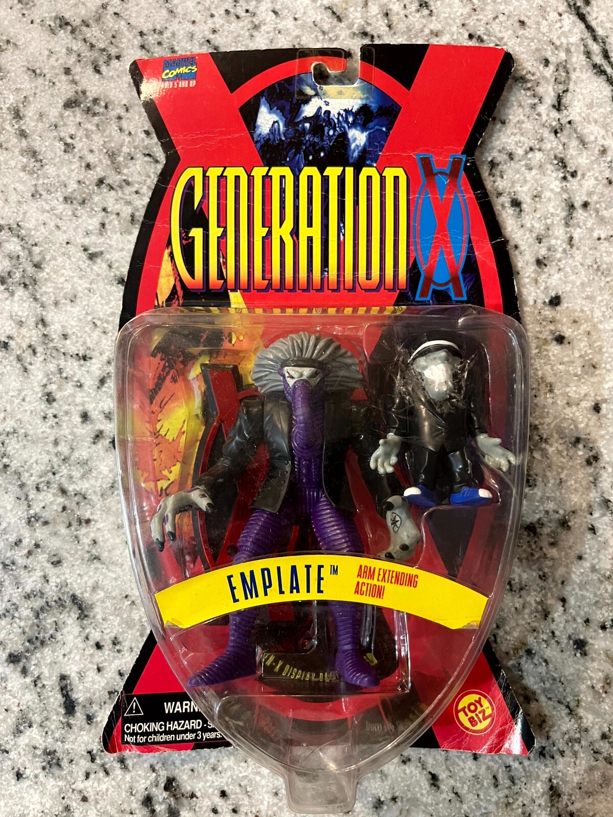 Emplate Generation X Toy Biz Action Figure On Card 1995 Marvel X-Men 1 ...