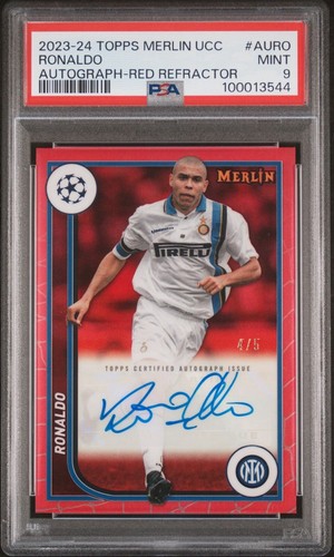 2023-24 Topps Chrome Merlin UEFA Ronaldo R9 AU-RO Red /5 Inter Milan ...