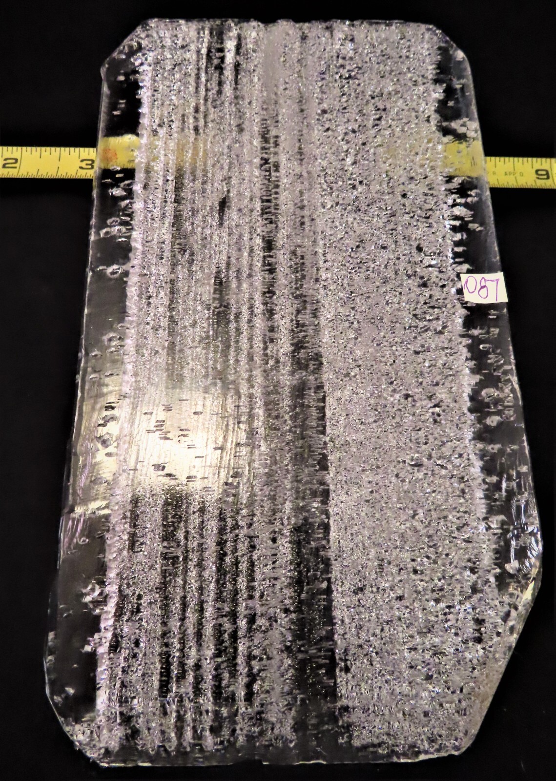 QUARTZ CRYSTAL PLATE FOR STUDY, FACETING. LAB-GROWN & ETCHED IN ...