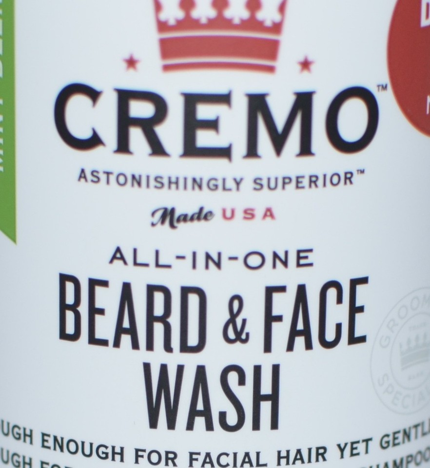 NEW CREMO ALL IN ONE BEARD FACE WASH 6 FL OZ MINT BLEND GENTLE FACIAL ...