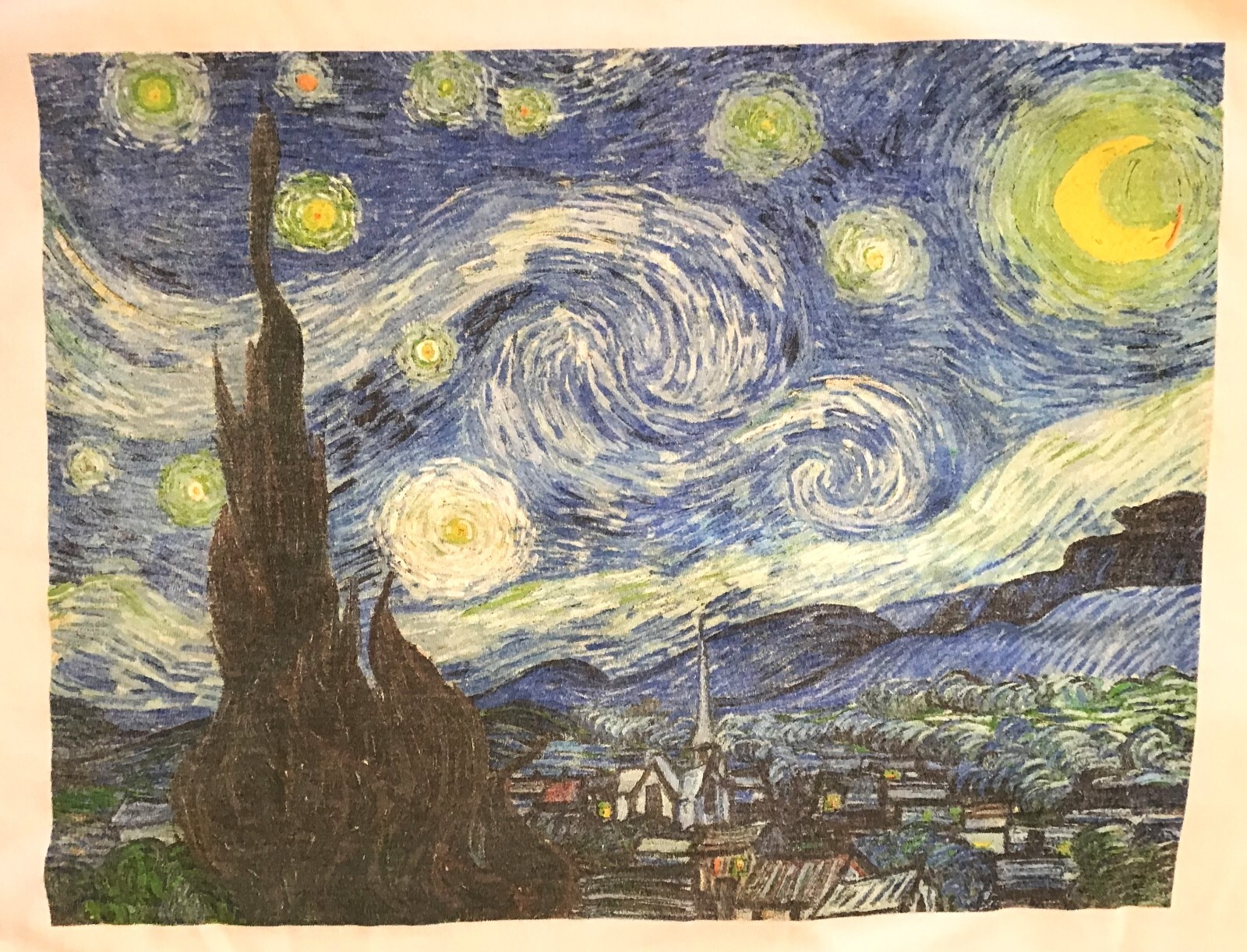 Starry Starry Night Vincent Van Gogh T-Shirt, White, … - Gem