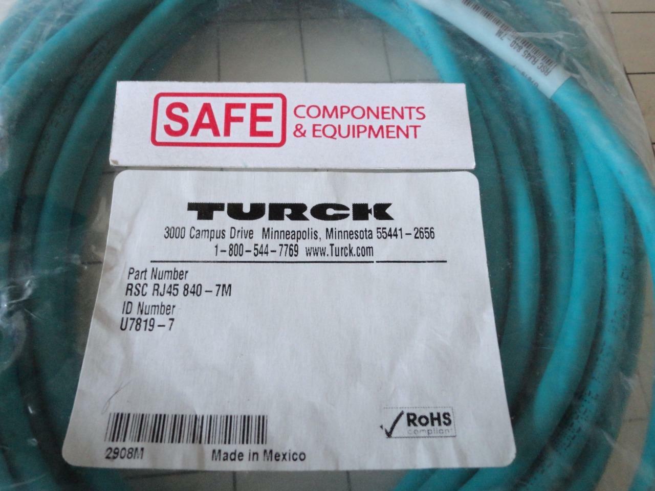 Turck Cable U7819-7 RSC RJ45 840-7M Connectors M12/RJ45 7-Meter Long ...