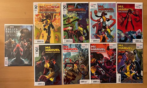 MS MARVEL New Mutant & Mutant Menace 9 comic lot 1-4 COMPLETE SERIES ...