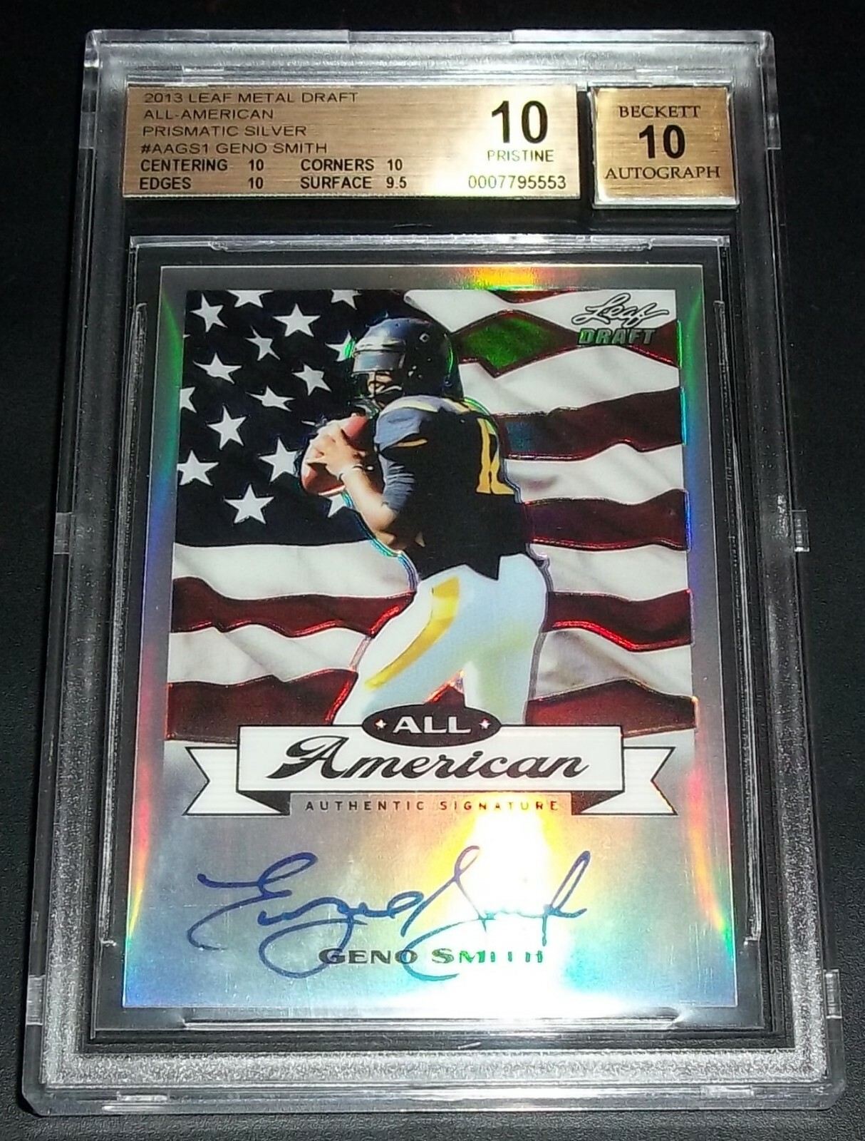 /50 BGS 10 Pristine 10 Autograph Rc Geno Smith Auto 2013 Rookie Signed ...