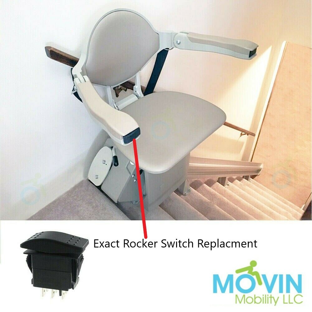RSW-00104 Bruno Rocker Switch for Stairlifts SRE-3000 SRE-2010 SRE-1550 ...