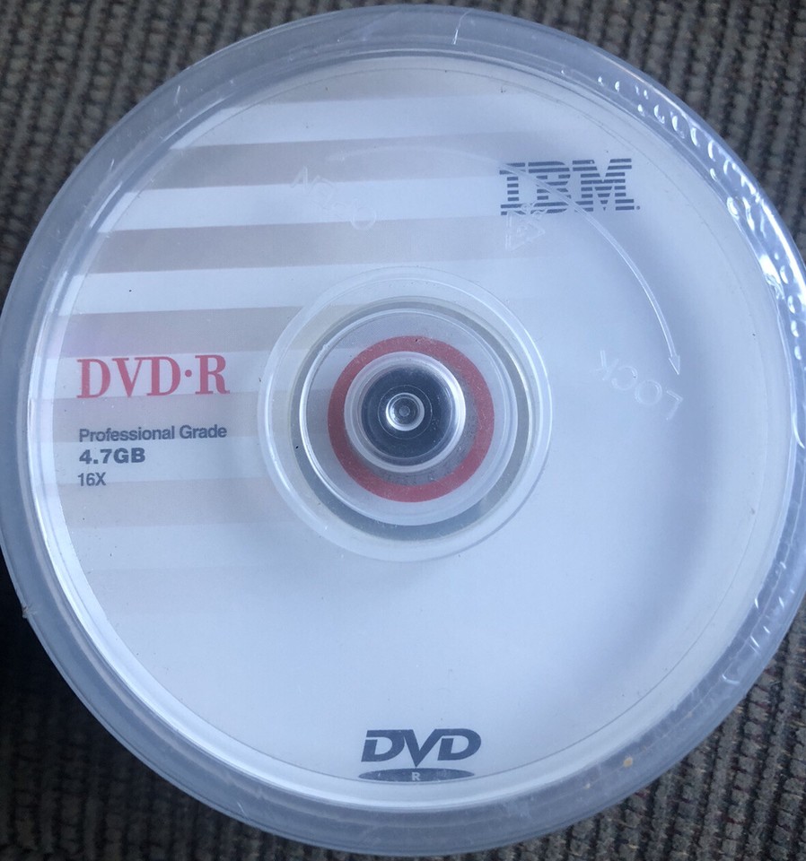 IBM DVD-R 16x 4.7GB 50pk Professional Grade Cake Box 50 Pack. New ...