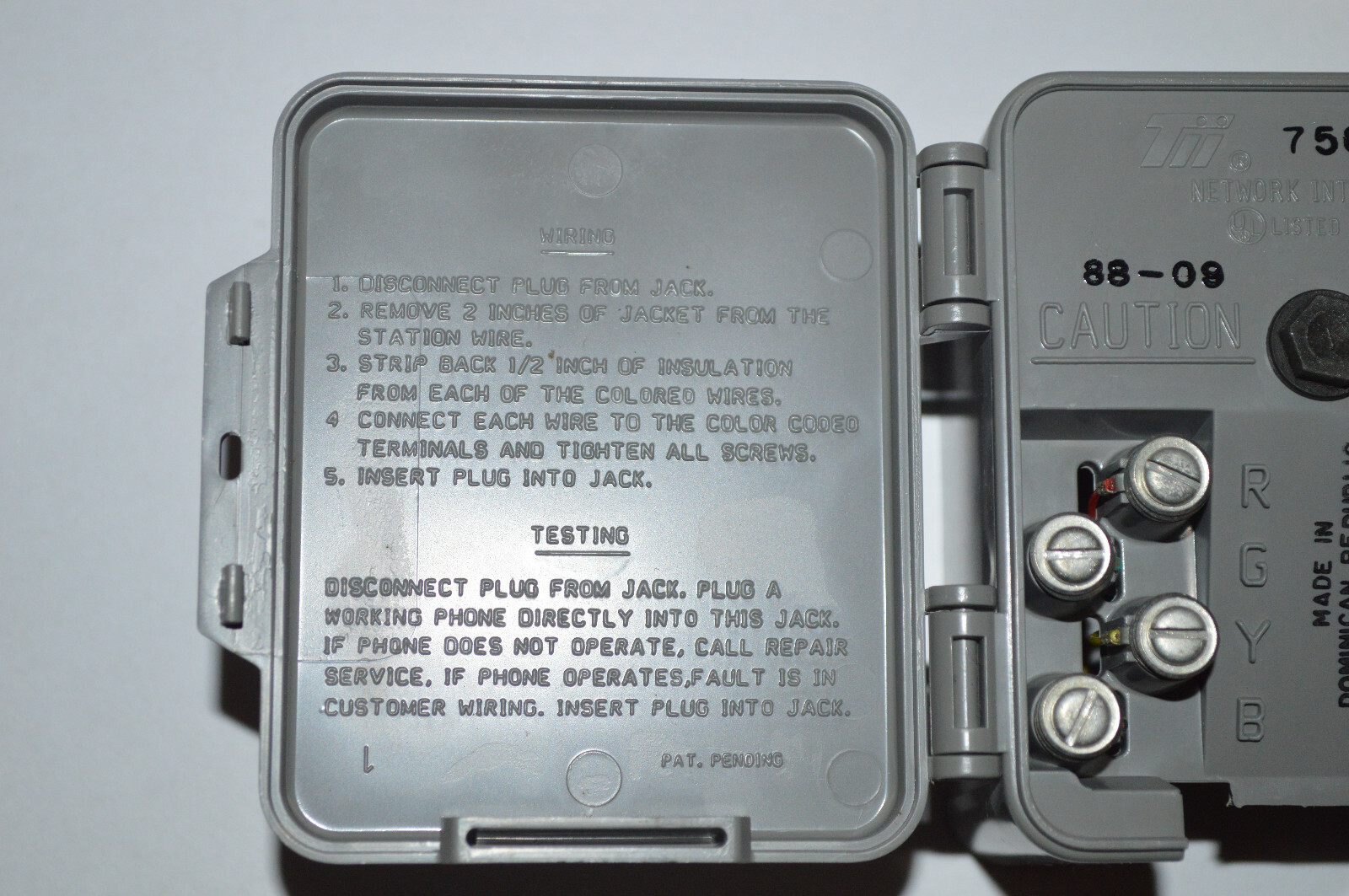 NID Tii 758 Telephone Network Interface Device covers LOT of 36 Copper ...