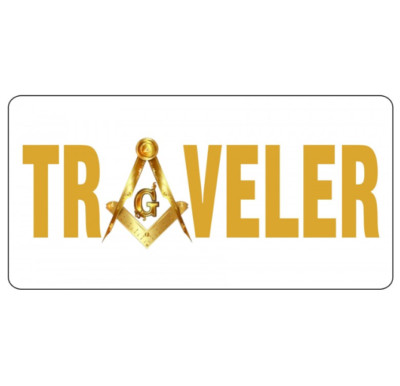TRAVELER MASONIC LOGO WHITE LICENSE PLATE | eBay